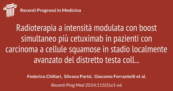 Radioterapia a intensità modulata con boost simultaneo più cetuximab in ...